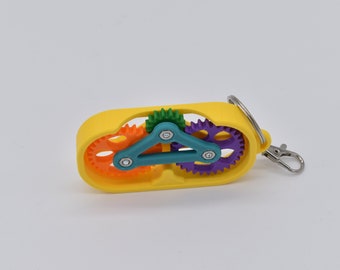 Gears Keychain Cogs and Gears Keyring Personalized Keychain Gear ...