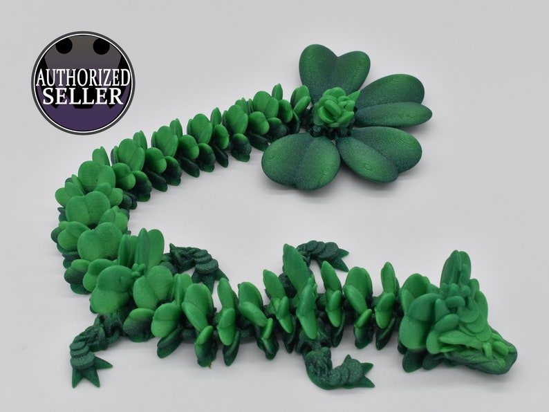 Clover Dragon Articulated Fidget Toy by Cinderwing3d - Etsy