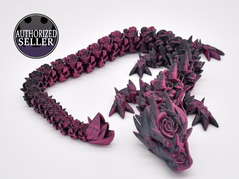Rose Dragon Articulated Fidget Toy by Cinderwing3d - Etsy