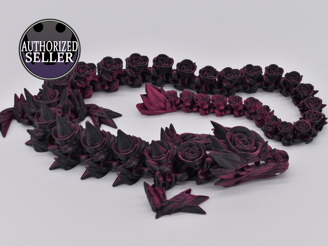 Rose Dragon Articulated Fidget Toy by Cinderwing3d - Etsy