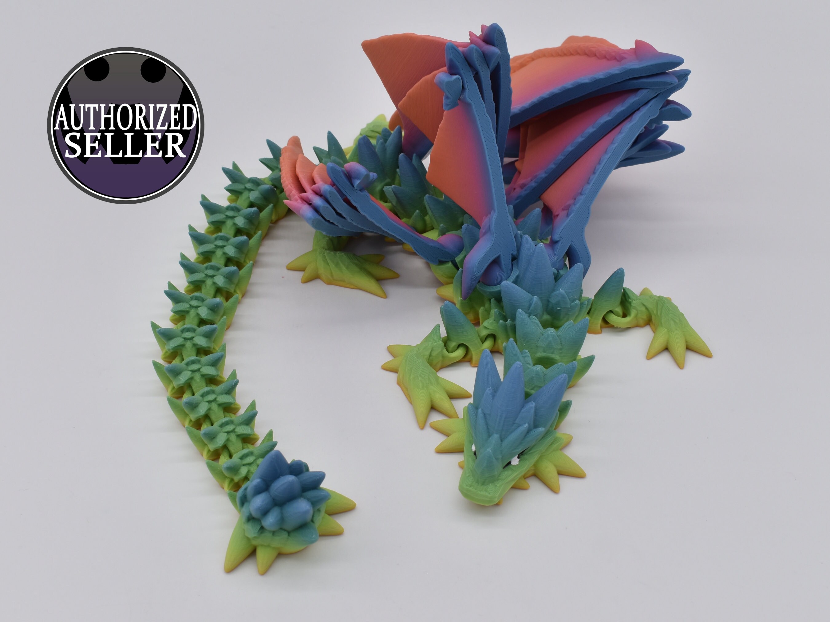 Armored Spike Wing Dragon Articulated Fidget Toy by - Etsy