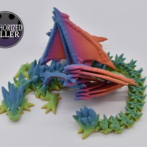 Armored Spike Wing Dragon Articulated Fidget Toy by - Etsy