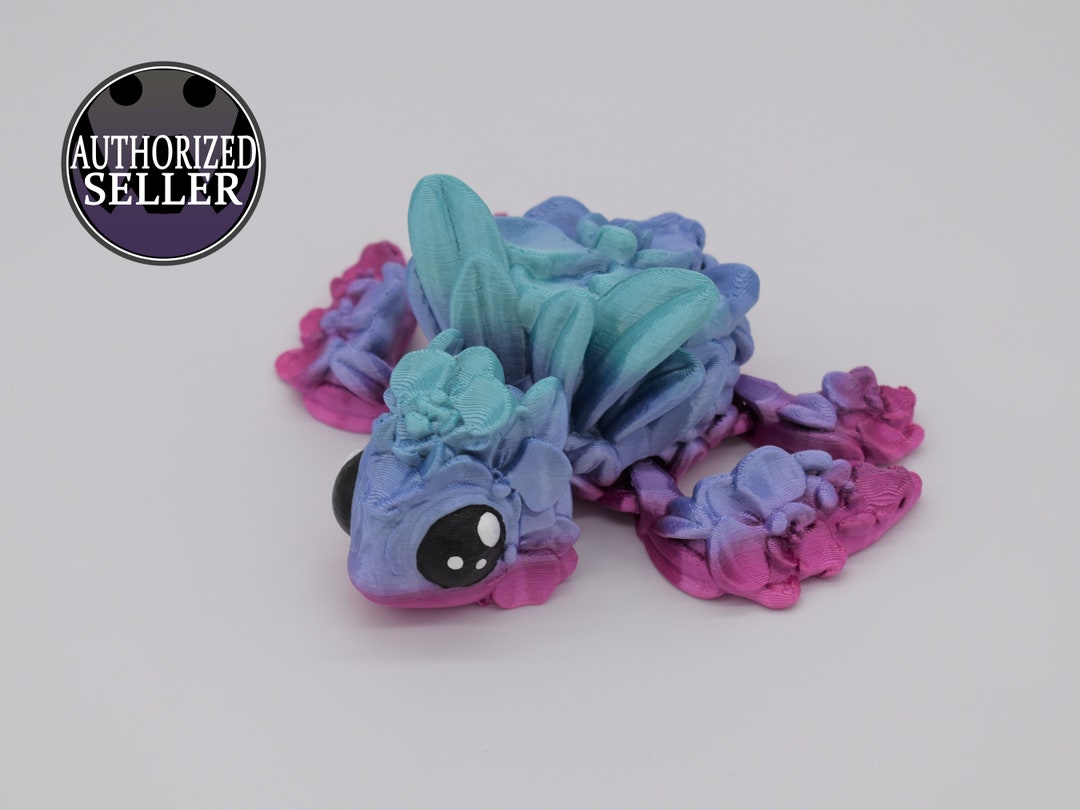 Orchid Turtle "orchurtle" Articulated Fidget Toy by Cinderwing3d - Etsy