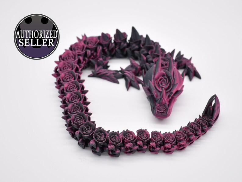 Rose Dragon Articulated Fidget Toy by Cinderwing3d - Etsy
