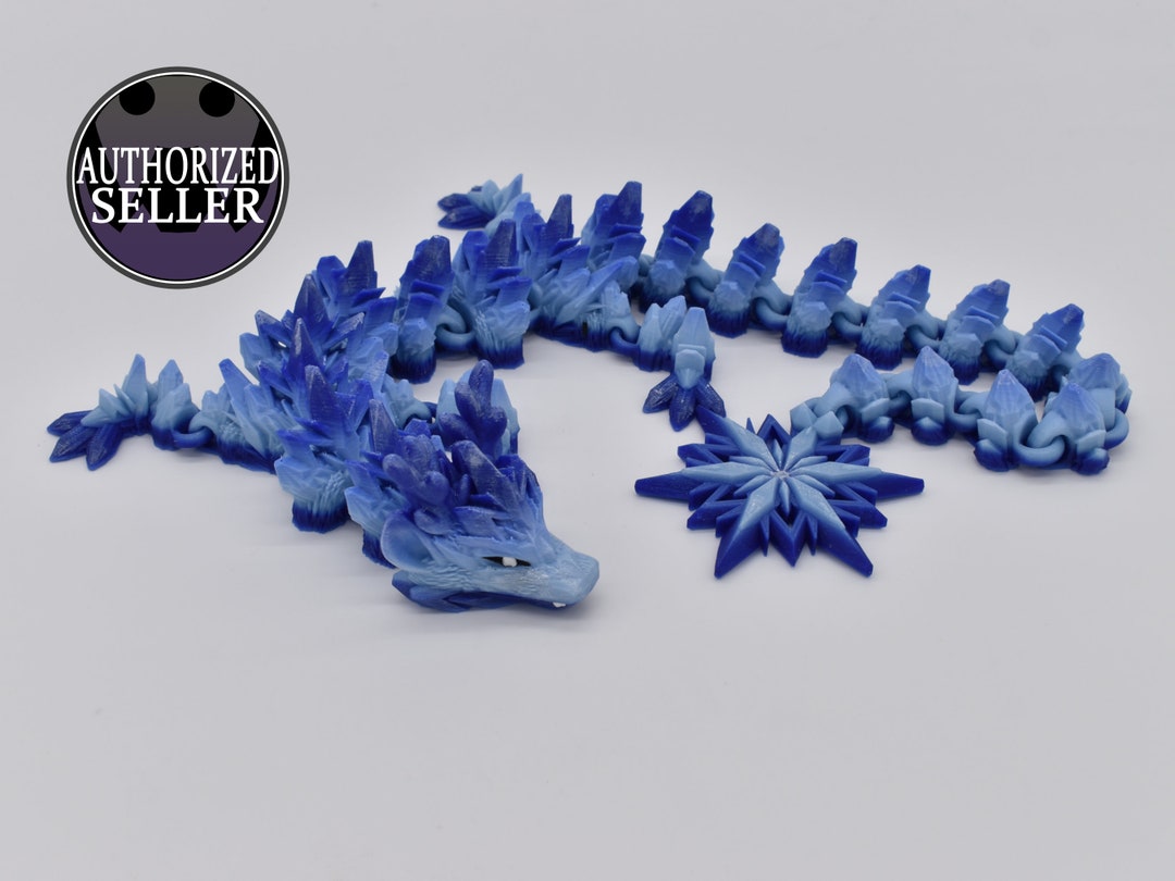 Winter Dragon Articulated Fidget Toy by Cinderwing3d - Etsy