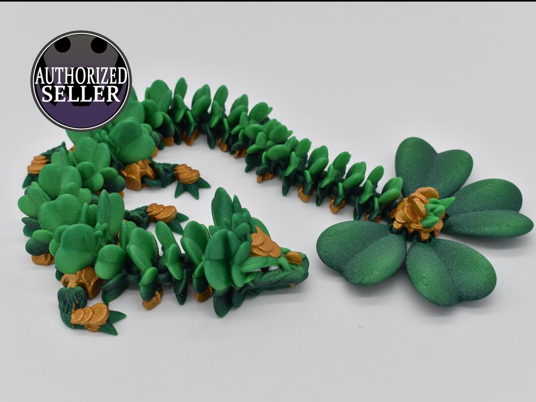 Clover Dragon Articulated Fidget Toy by Cinderwing3d - Etsy
