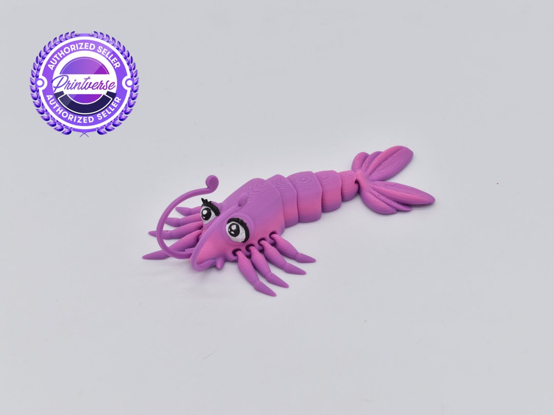Shrimp Articulated Fidget Toy by Printverse - Etsy