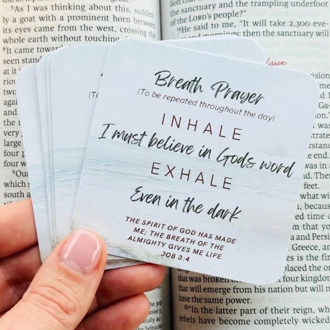 Breath Prayer Scripture Cards: Christian Affirmations, Encouragement ...