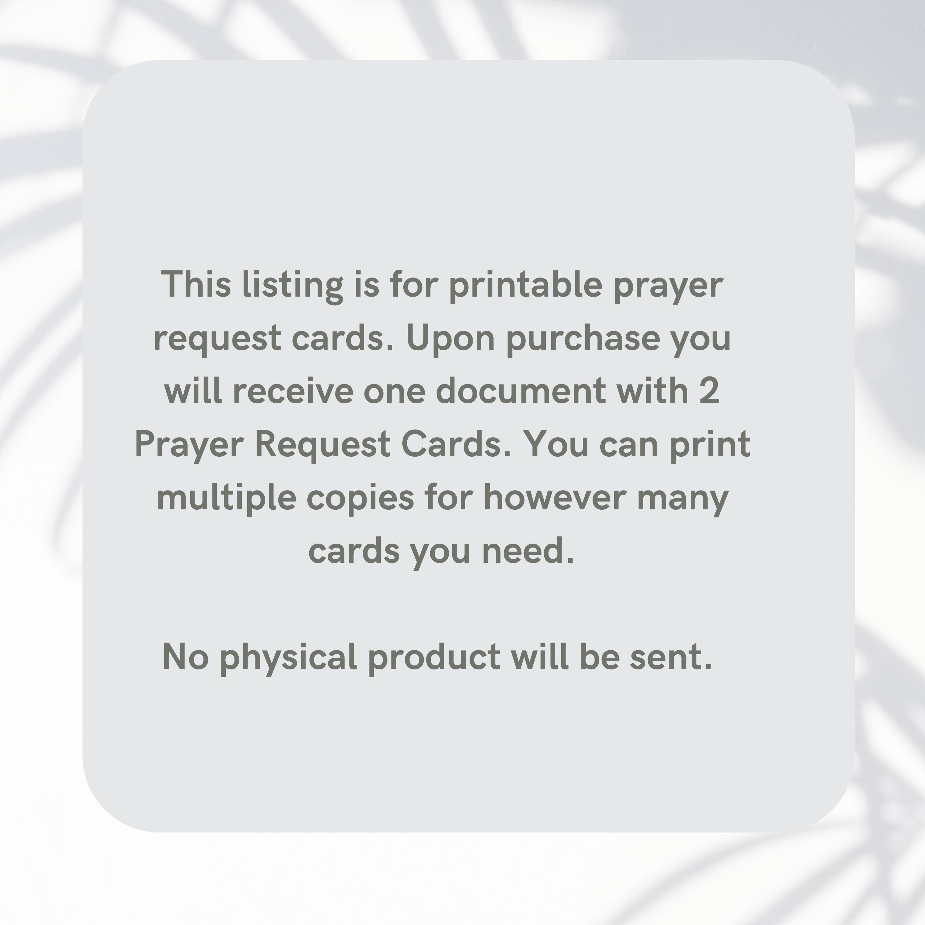 Printable Prayer Request Cards - Christian Digital Cards With Breath ...