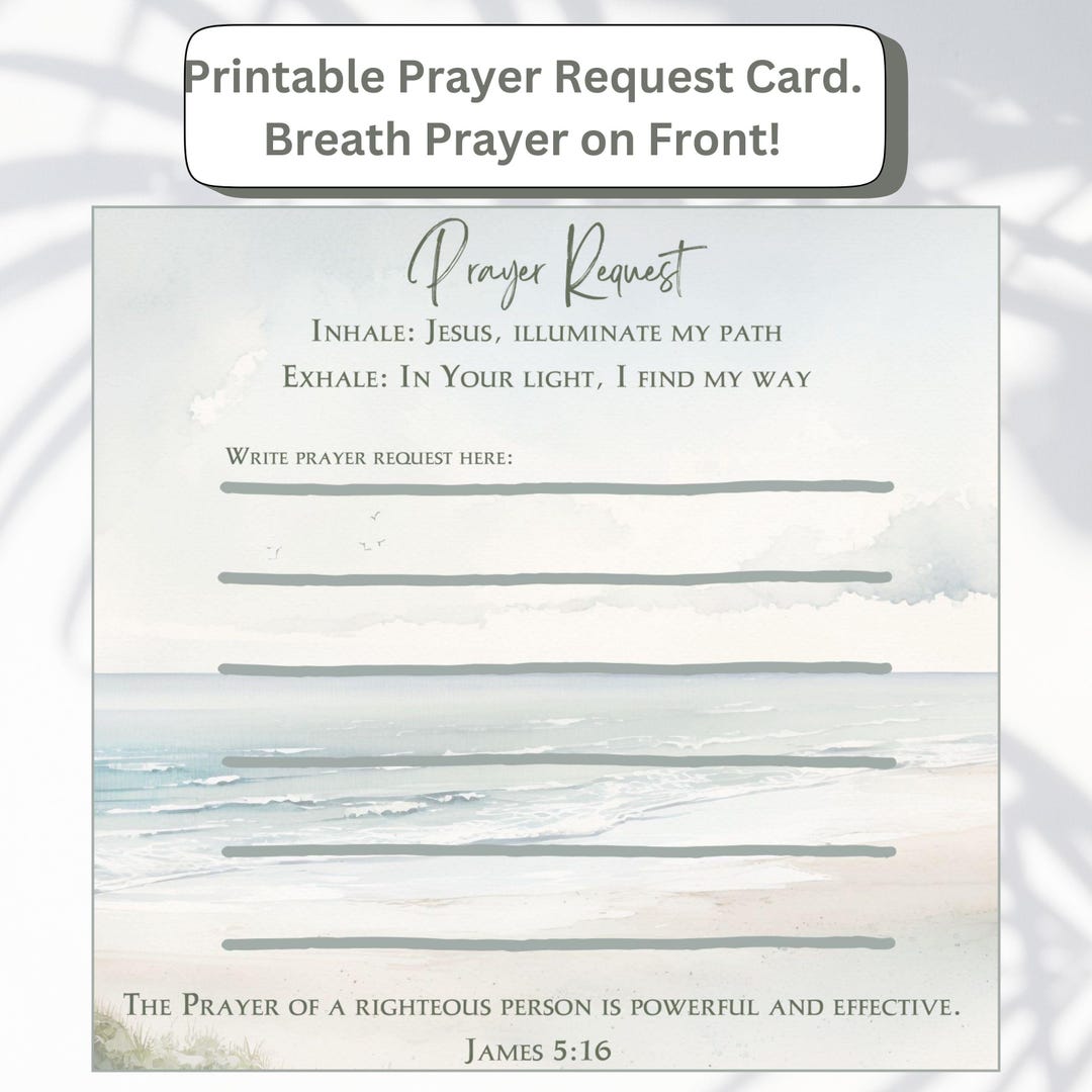 Printable Prayer Request Cards - Christian Digital Cards With Breath ...