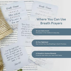 Breath Prayer Scripture Cards: Christian Affirmations, Encouragement ...