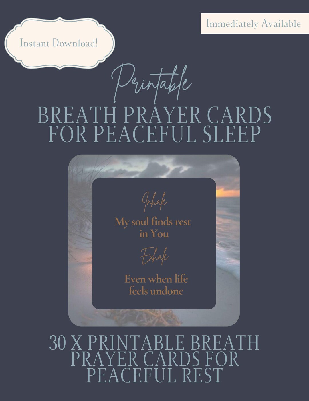 Christian Bedtime Prayer Cards: Scripture Breath Prayers for Sleep ...