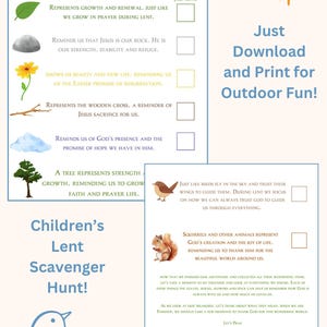 Preschool Lent Scavenger Hunt, Printable Homeschool Lent Activity ...