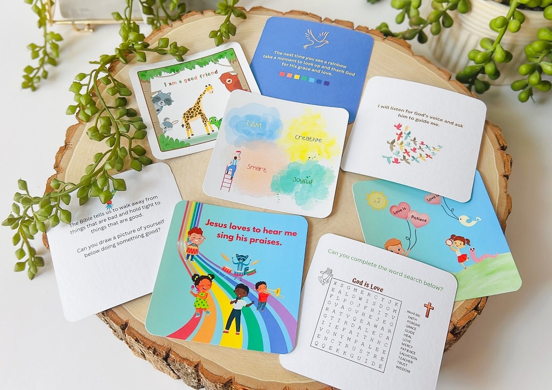 Christian Affirmation Cards for Kids Faith Affirmation Cards Kids Bible ...