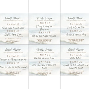 Printable Breath Prayer Cards: 30 Affirmations for Healing (digital ...