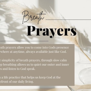 Printable Breath Prayer Cards: 30 Affirmations for Healing (digital ...