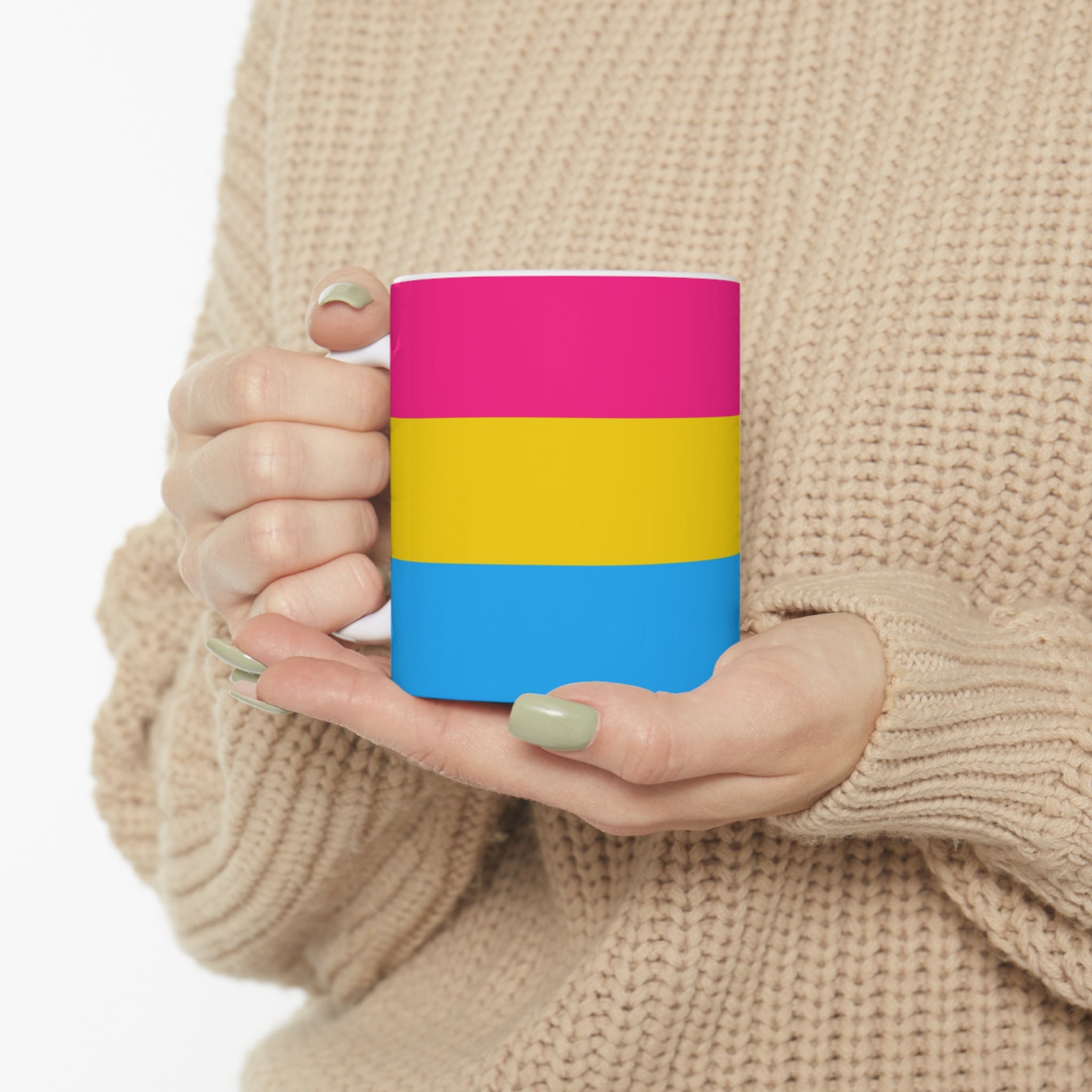 LGBTQIA Pansexual Pride Flag White Ceramic Mug 11oz - Etsy