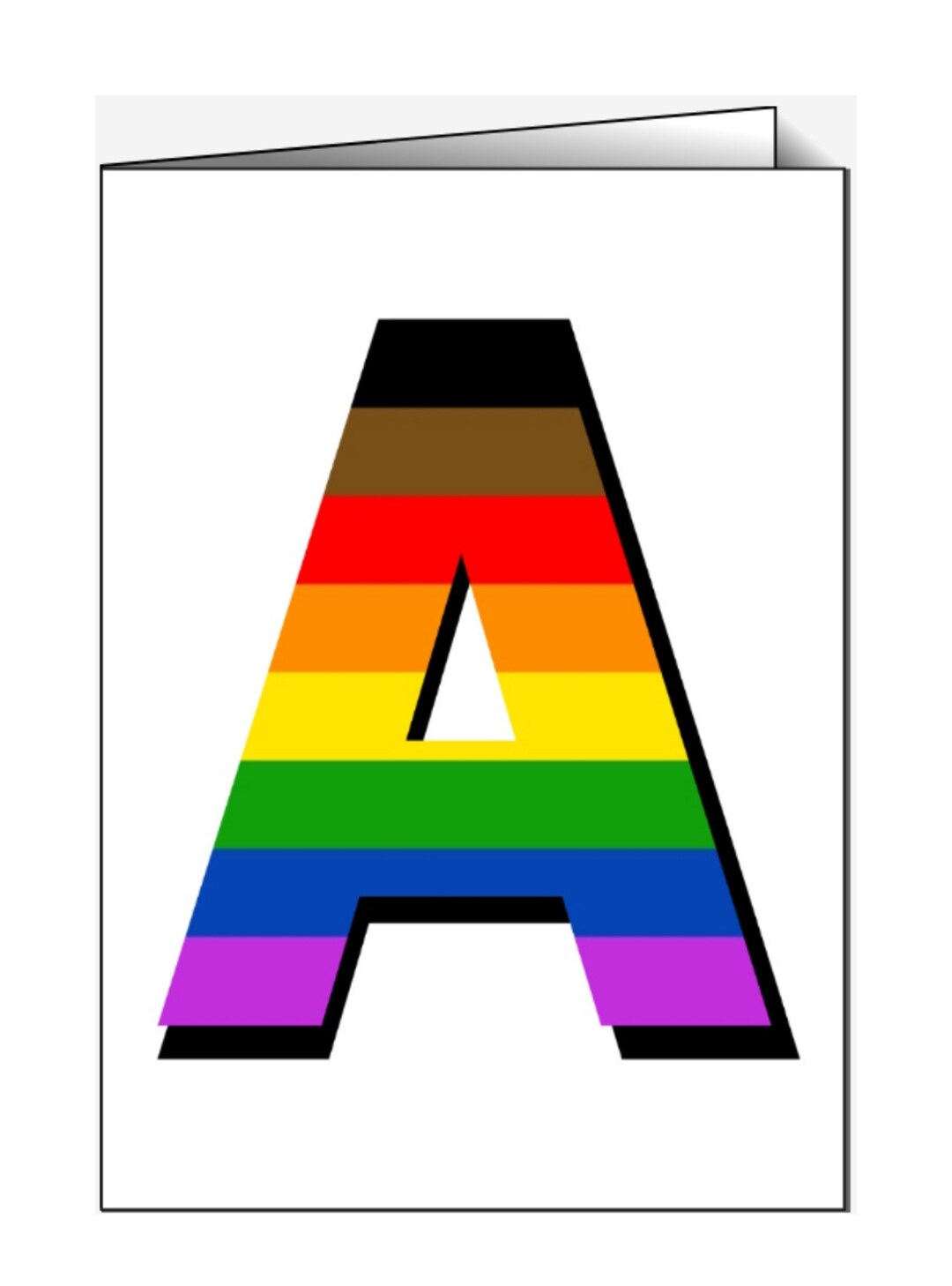 LGBTQ Pride Flag Letter Greetings Card - Etsy