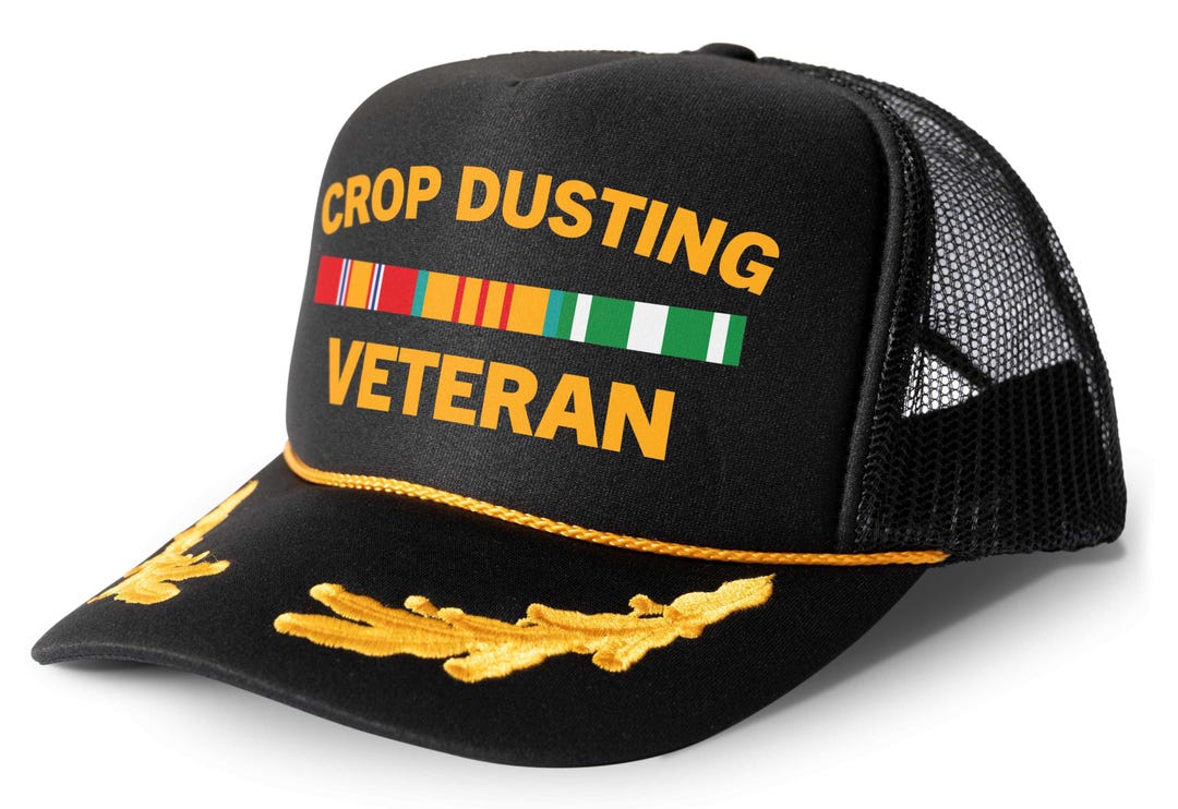 Crop Dusting Veteran Parody Funny Trucker Hat Mesh Snapback Cap - Etsy
