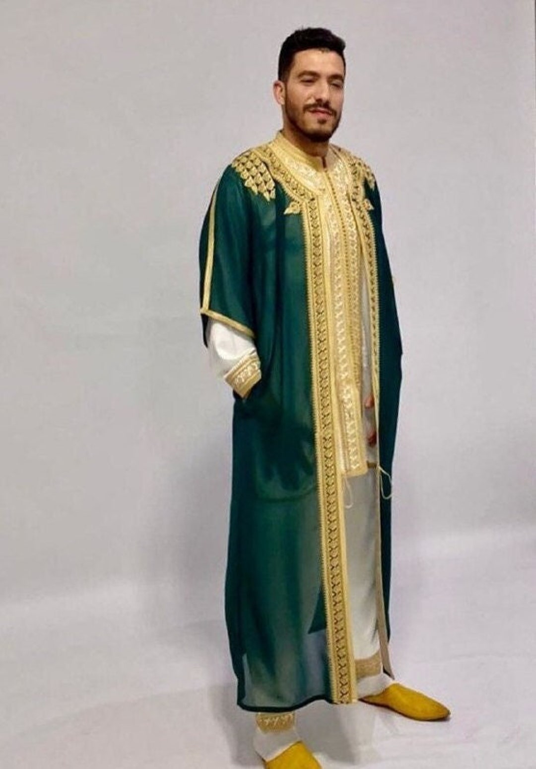 Moroccan Jabador for Men jabador for Menthree Pieces Blue - Etsy