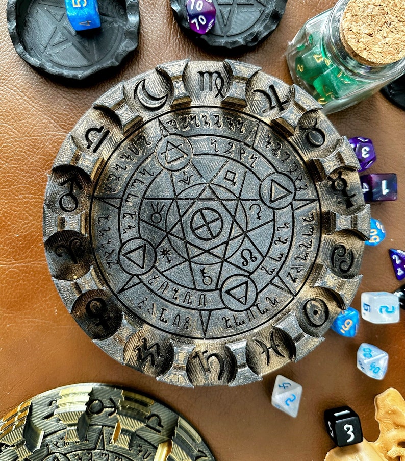 Dnd Dice Tray, Magic Circle Dice Tray, Magic Circle, DND Accessories ...