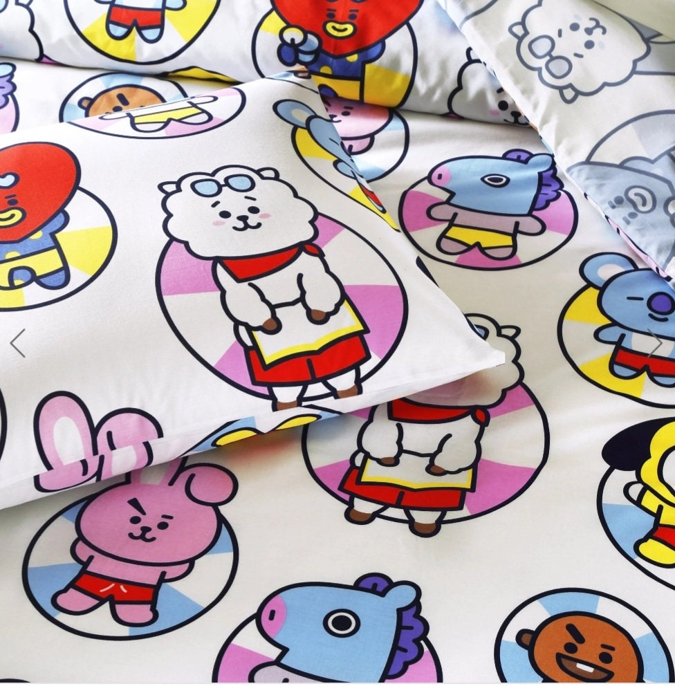 BT21 Patterned Single Size Comforter Set for Children and Teens Tata,rj ...