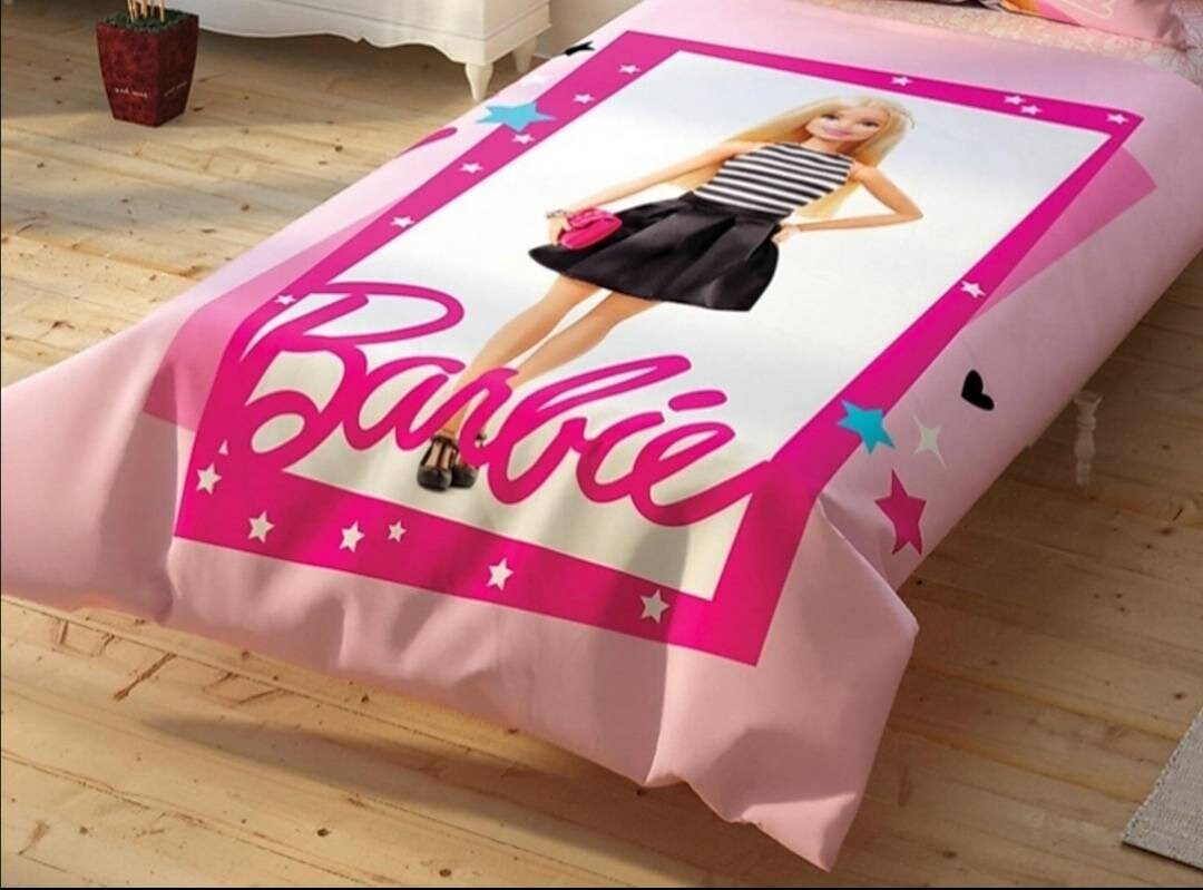 Barbie Pattern Twin Size Comforter Set for Children - Etsy