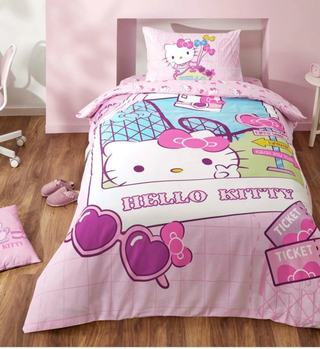 Hello Kitty Pattern Single Size Comforter Set for Daughter and Girls - Etsy