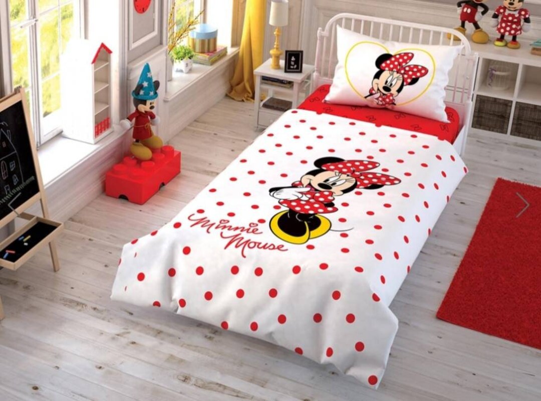 Minnie Patterned Single Size Comforter Set for Children and Teens - Etsy