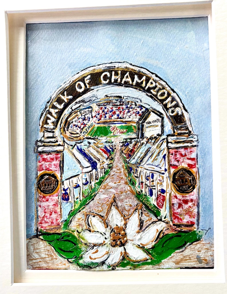 Ole Miss Walk of Champions Painting: Oxford Mississippi Southern Art - Etsy
