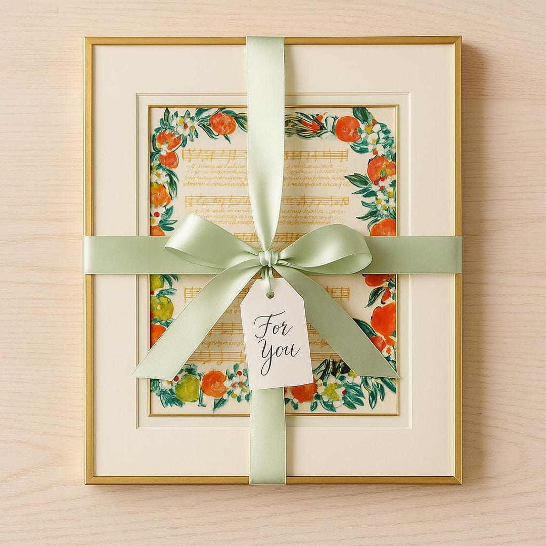 Hand-drawn Hymn Art, Gold Calligraphy, Framed Watercolor Floral - Etsy