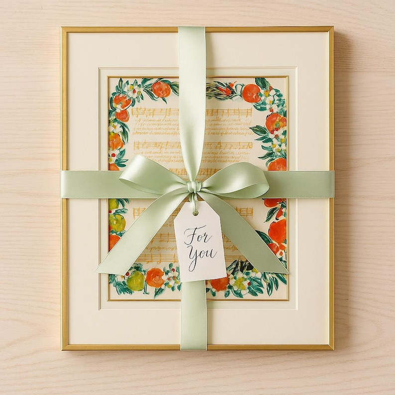 Hand-drawn Hymn Art, Gold Calligraphy, Framed Watercolor Floral - Etsy