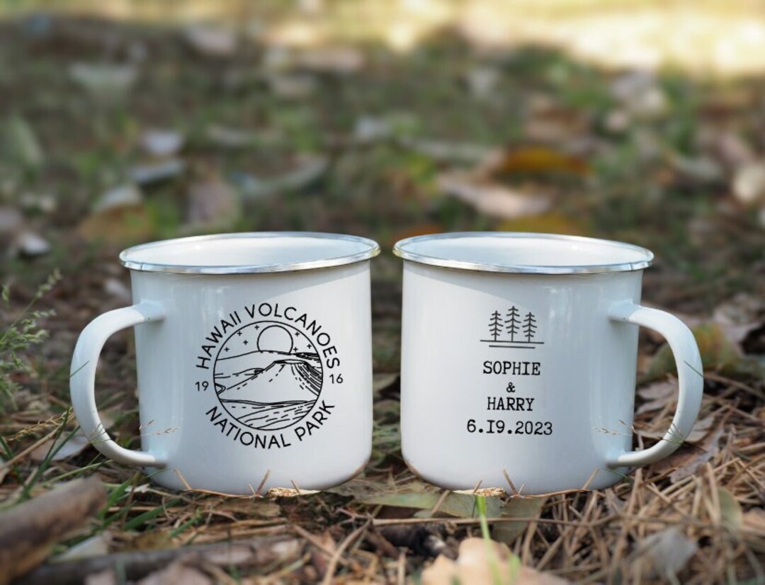 Personalized Hawaii Volcanoes National Park Camp Mug: Adventure Couple ...