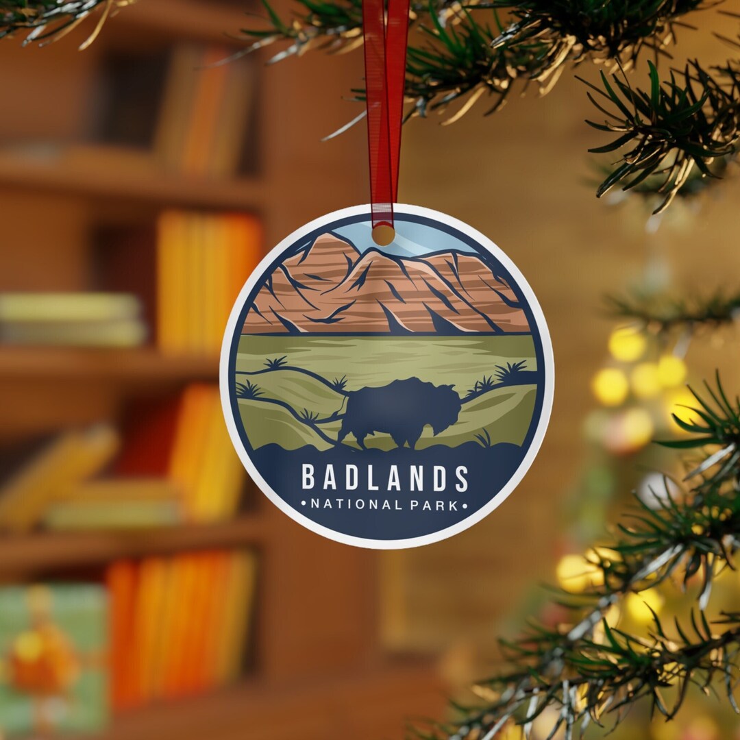 Custom Badlands National Park Christmas Tree Ornament, Family Vacation ...