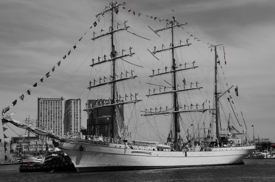 Tall Ship in the Baltimore Harbor - Etsy