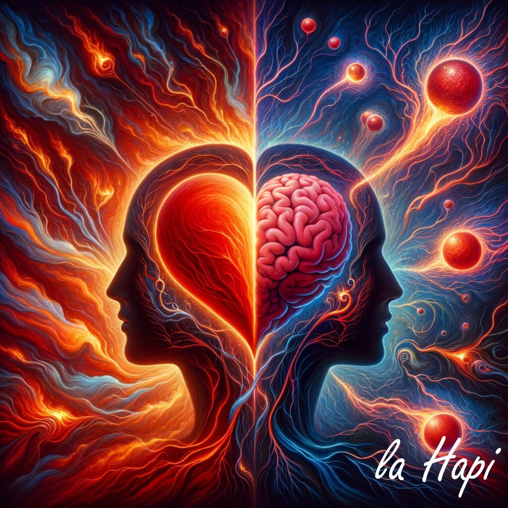 Heart and Mind Art Print medical Art Print psychology Art Brain Print ...