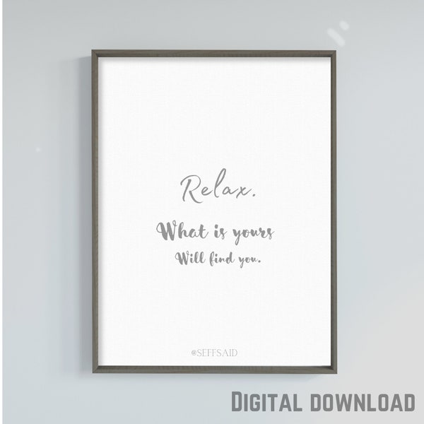 Relaxation Quotes - Etsy