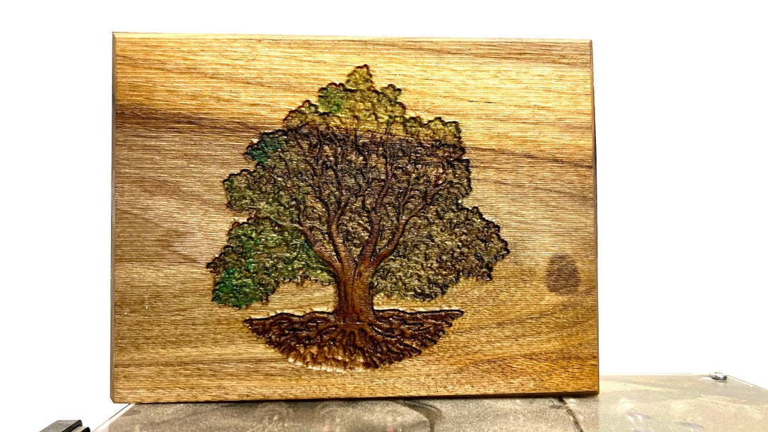 Wood Carved Tree of Life, Custom Wood Sign, Hand Painted Tree Sign - Etsy