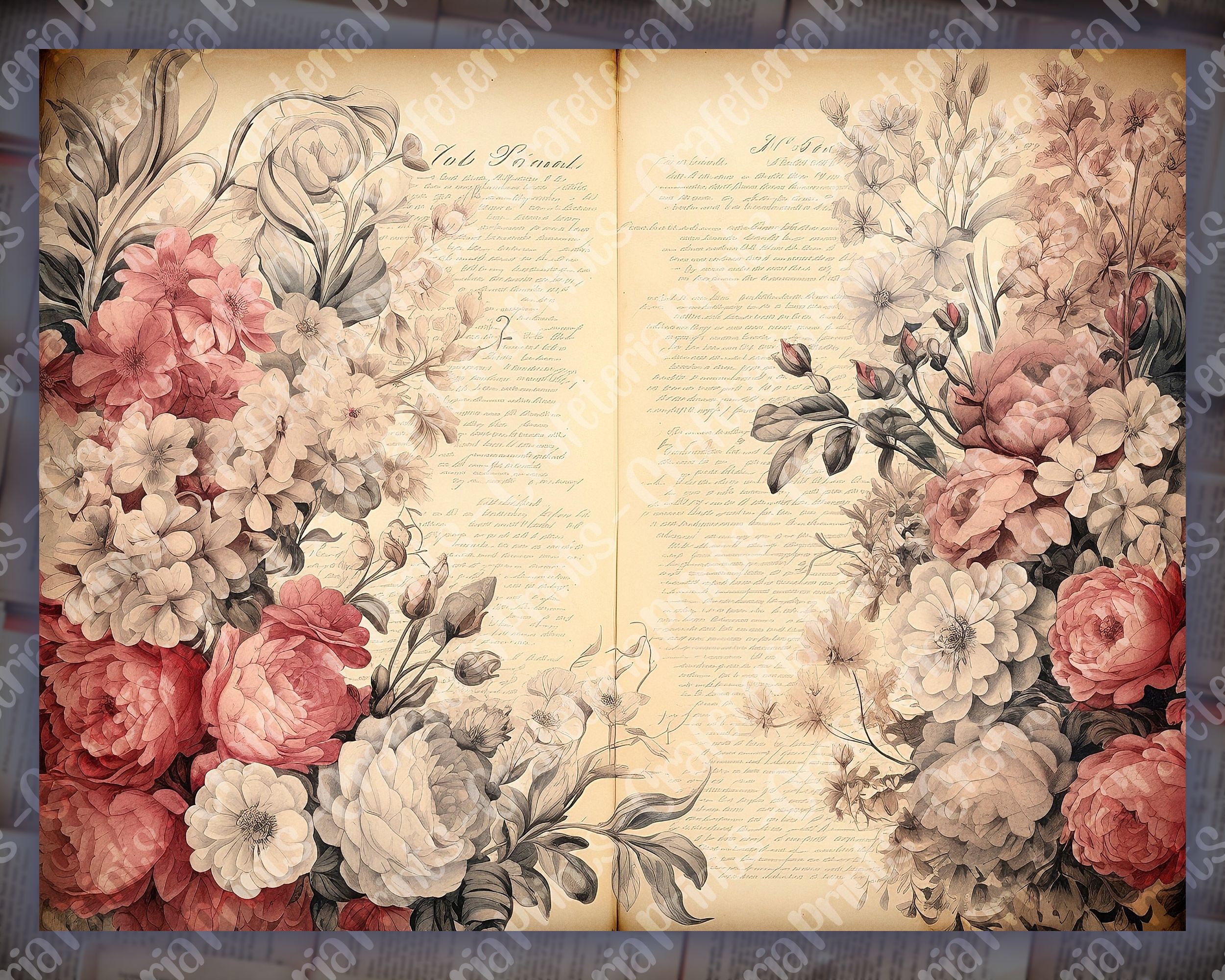 Watercolor Illustration Lined Paper Roses Floral Theme - Etsy