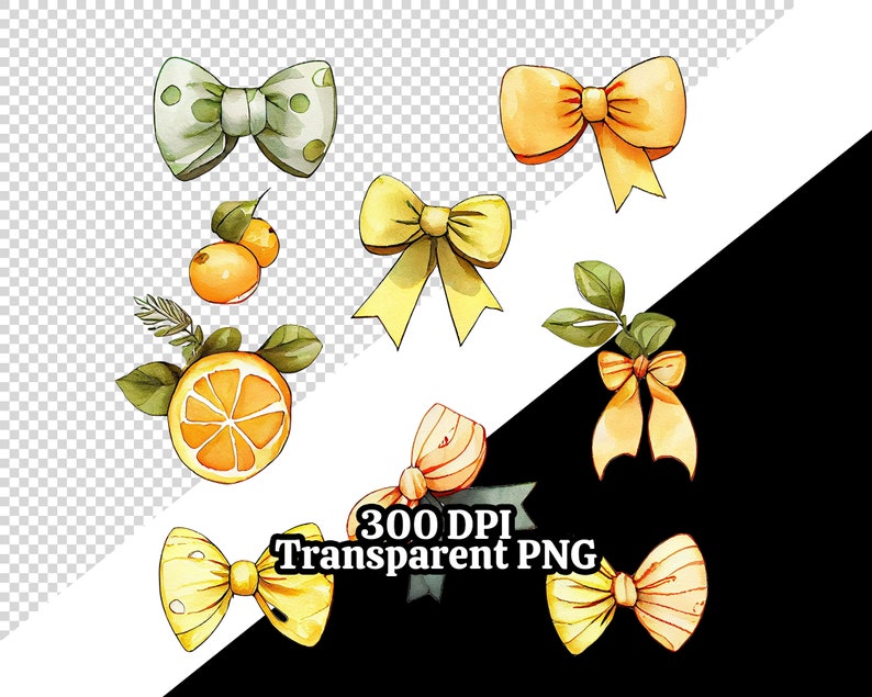 Watercolor Bow Clipart Collection Fashion Bows in Various - Etsy