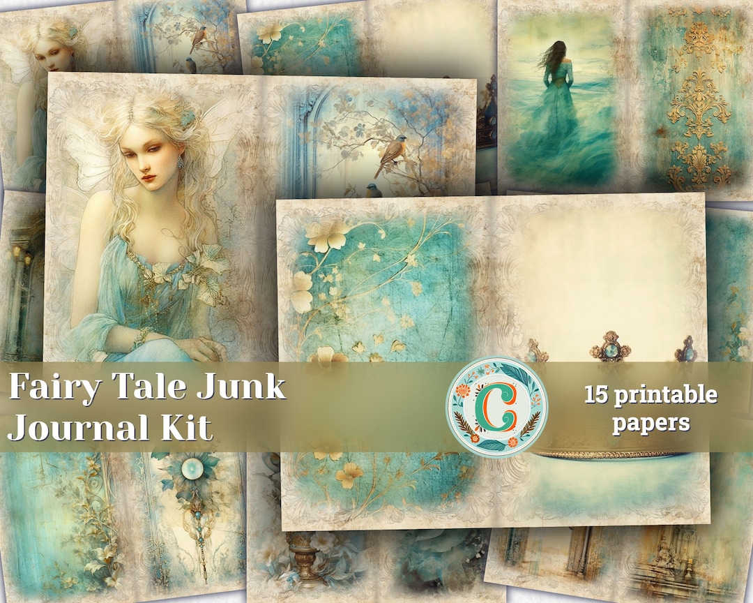 15 Papers Vintage Fairy Tale Book Illustration Scrapbooking Kit, Soft ...