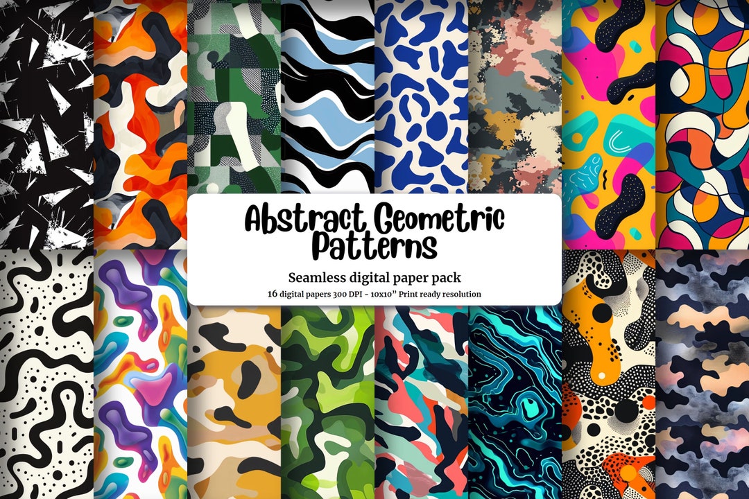 Digital Pattern Paper: Seamless Texture With Jagged Lines, Geometric ...