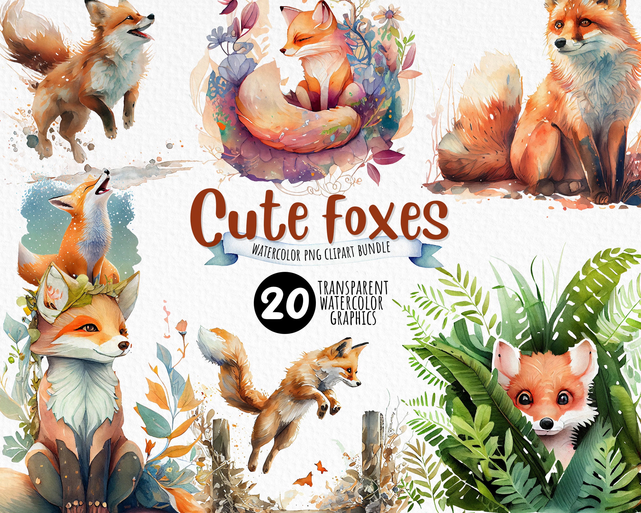 Cute Baby Fox Clipart