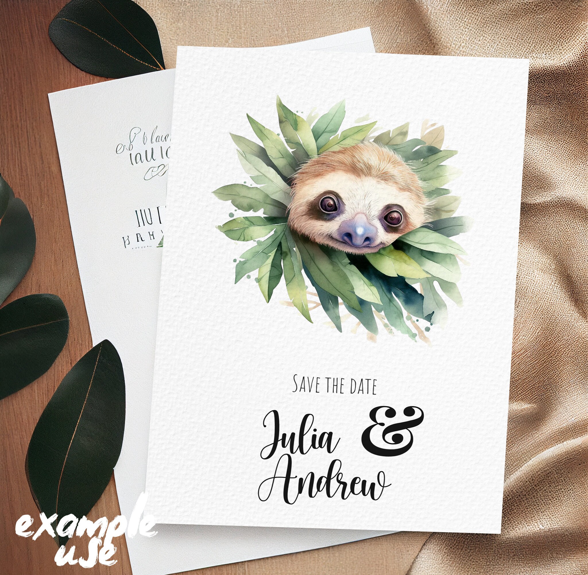 Adorable Watercolor Sloth Clipart Bundle for Crafts and - Etsy