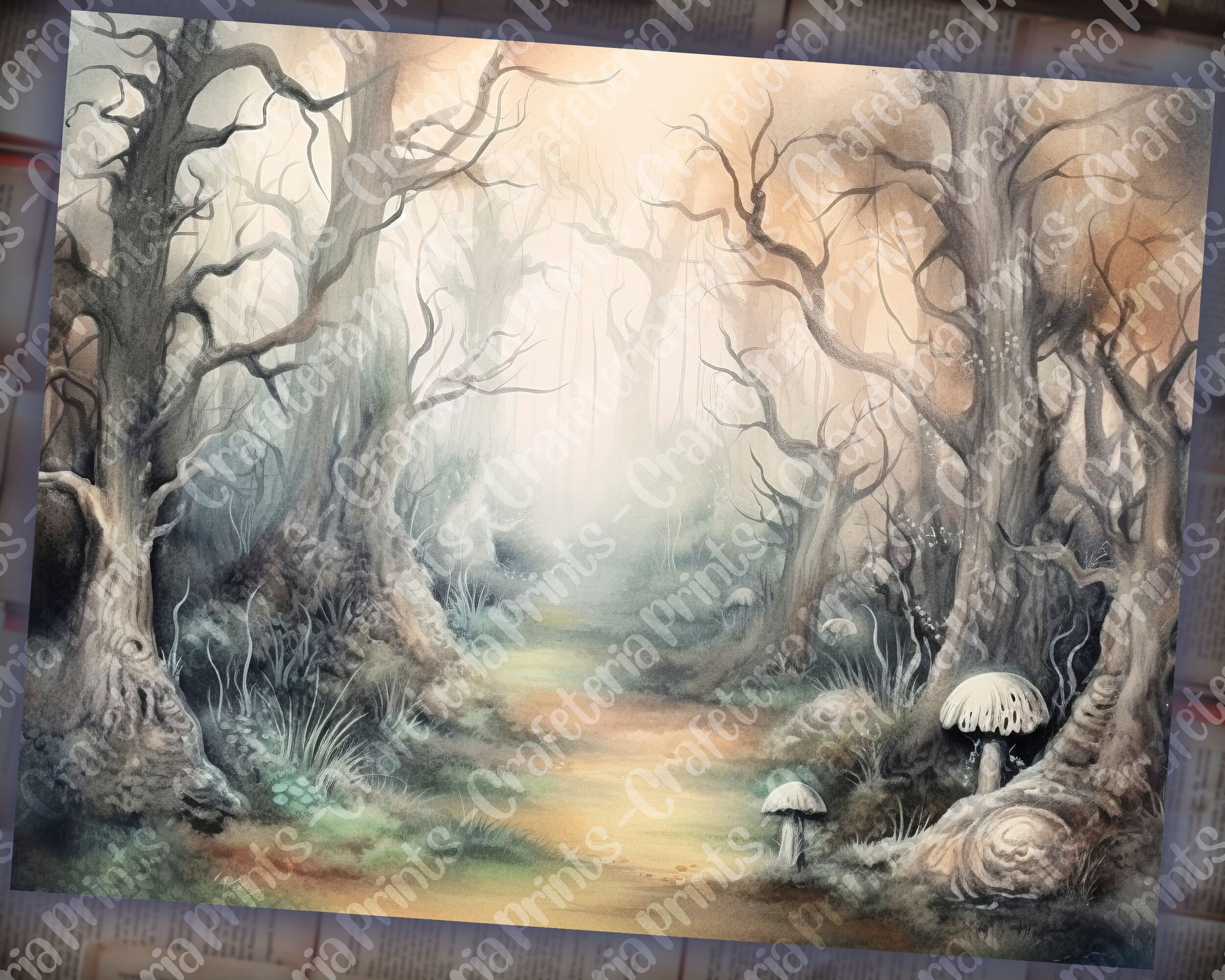 20 Pages of Haunted Forest Background Mystic Fairy Tale - Etsy