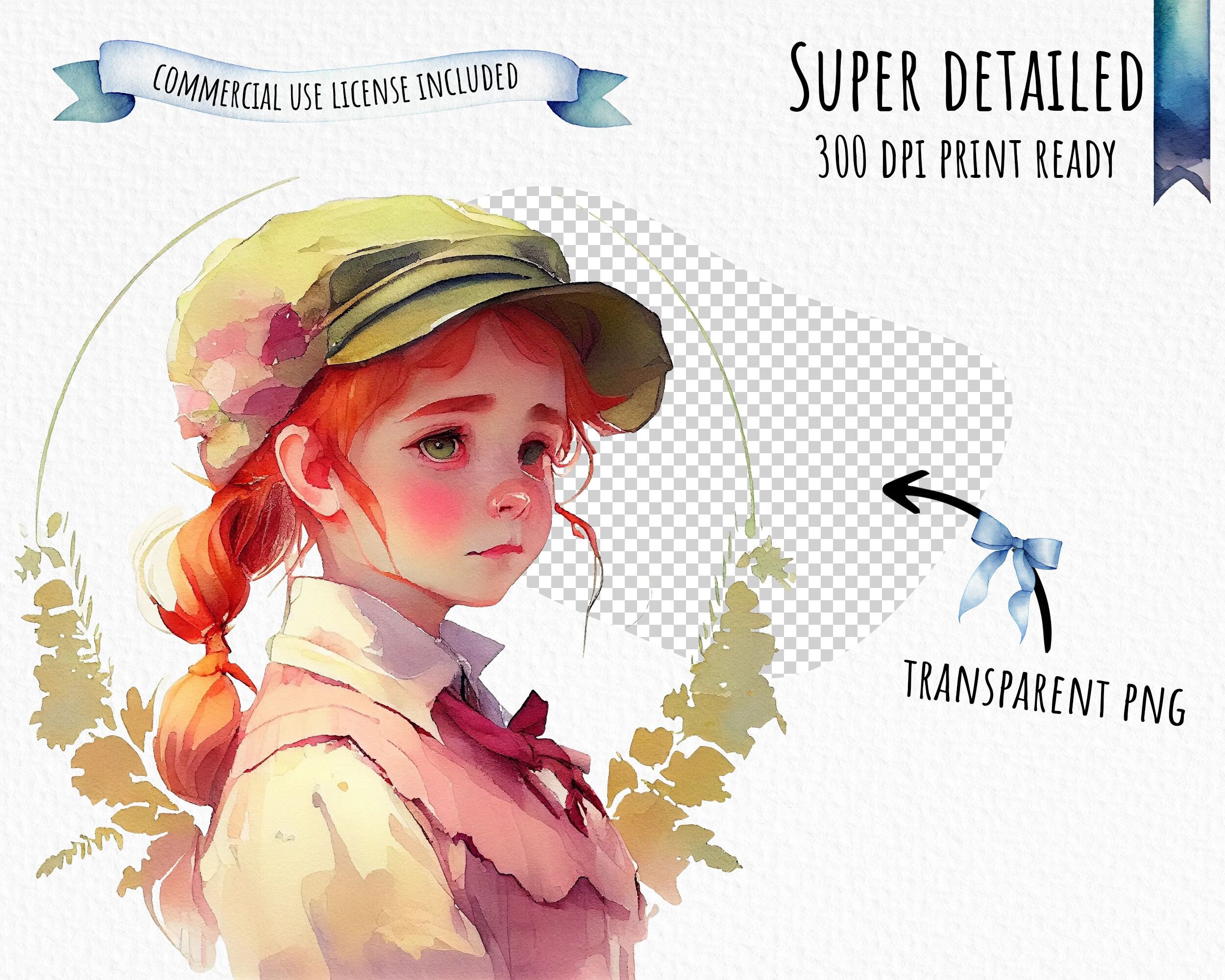 Anne of Green Gables Watercolor Clipart Set Beloved - Etsy