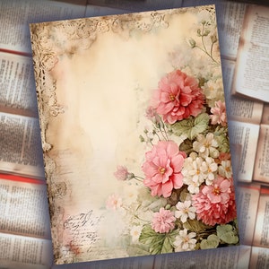 Vintage Decoupage Texture Background Paper Cursive WR Scrapbooking Kit ...