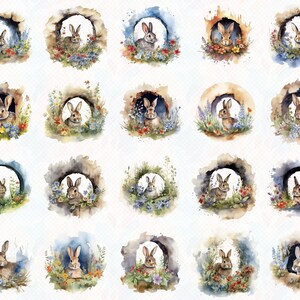 Rabbit Hole Clipart - 20 High Quality PNG - Digital Download Card ...