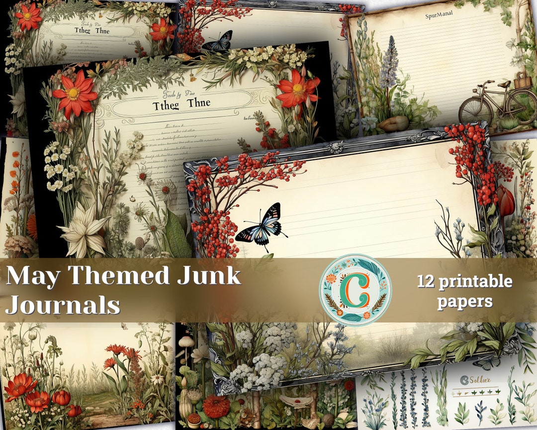 12 Papers | May Themed Scrapbooking Backgrounds With Seasonal ...