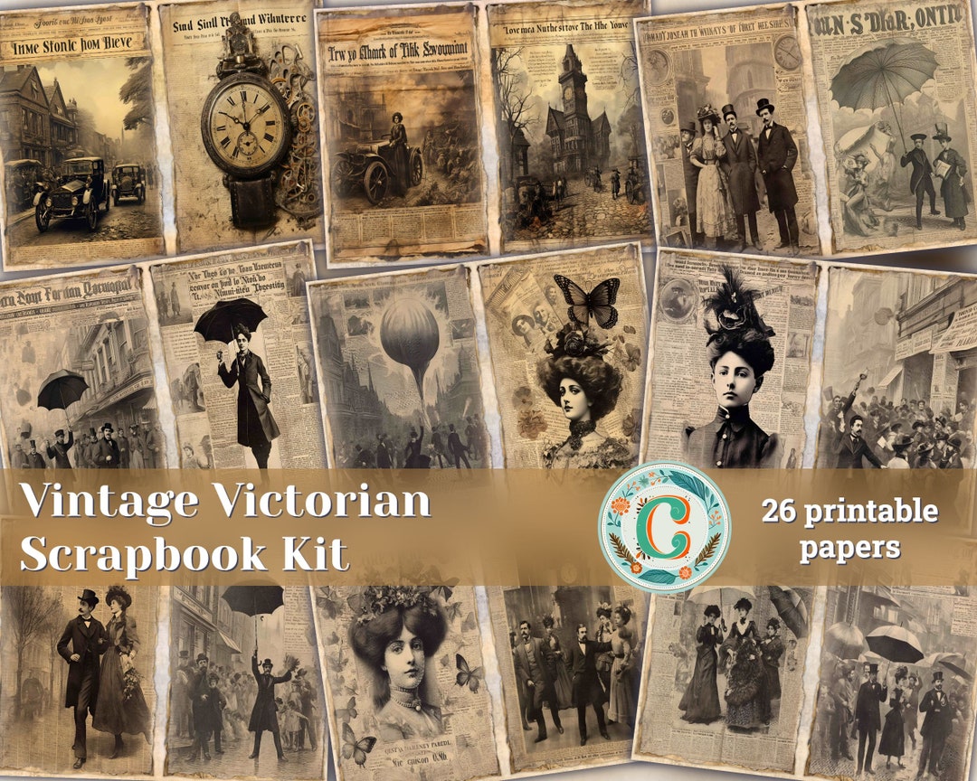 26 Papers | Vintage Victorian Newspaper Front Page Printable Paper ...